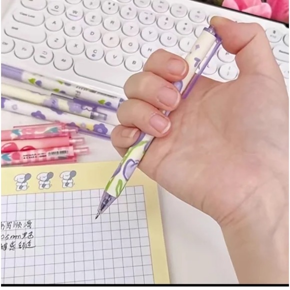 kawaii | Office | Kawaii Korean Cartoon 4 Piece Black Gel Ink Pen Set ...
